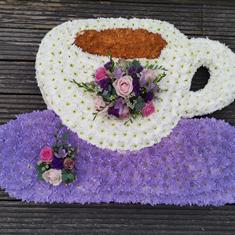 2D Teacup and Saucer - Funeral Flowers Birmingham